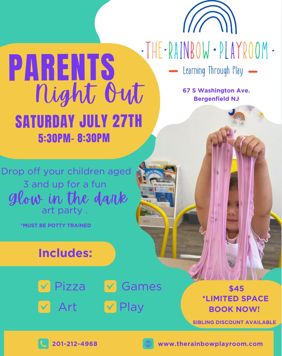 Parents night out art party | The Rainbow Playroom